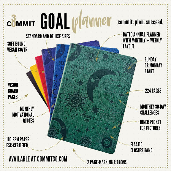 Commit30 2026 Planners - Write it down, make it happen! | Commit30