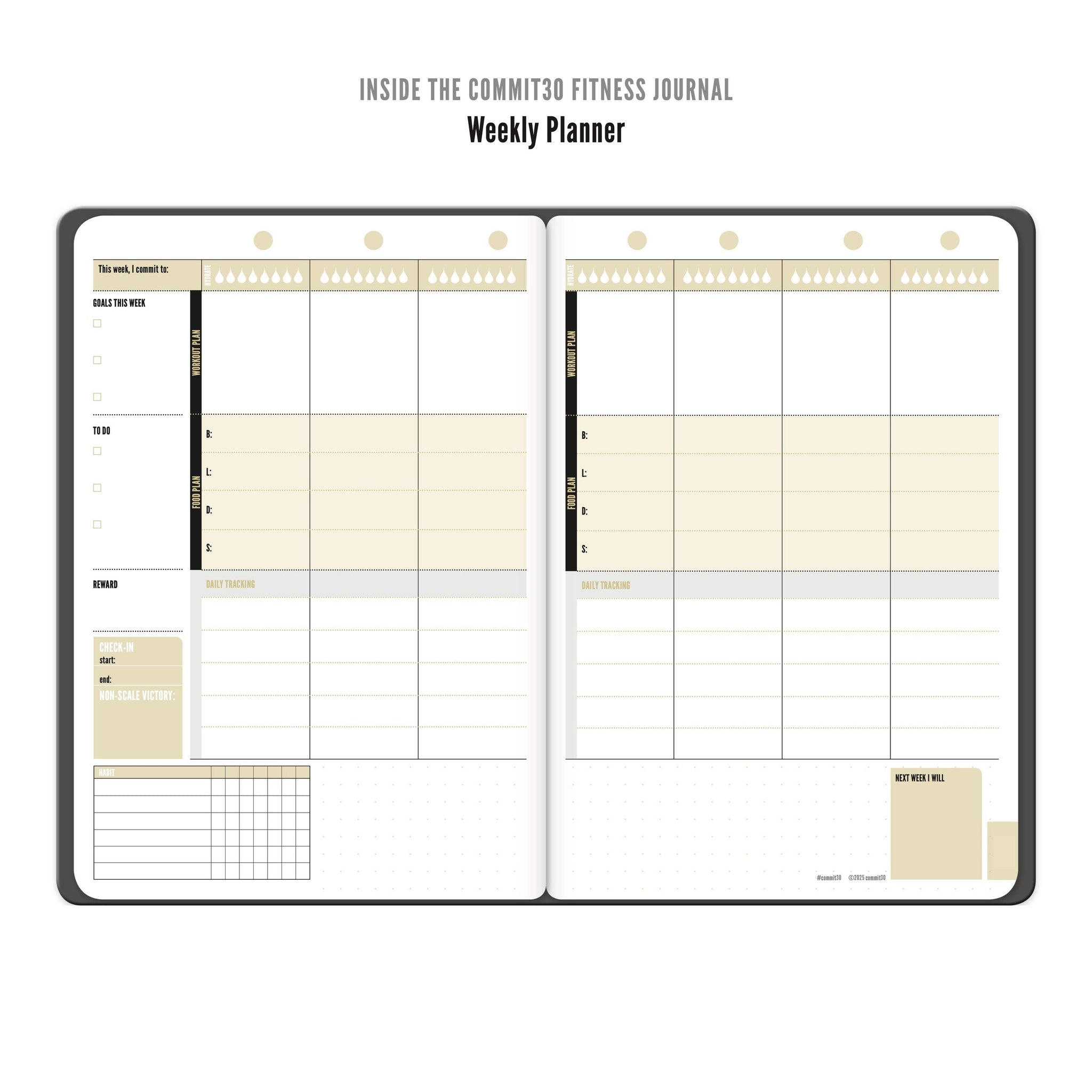 Health & Fitness Journal, Crush Your Fitness Goals Today! | Commit30