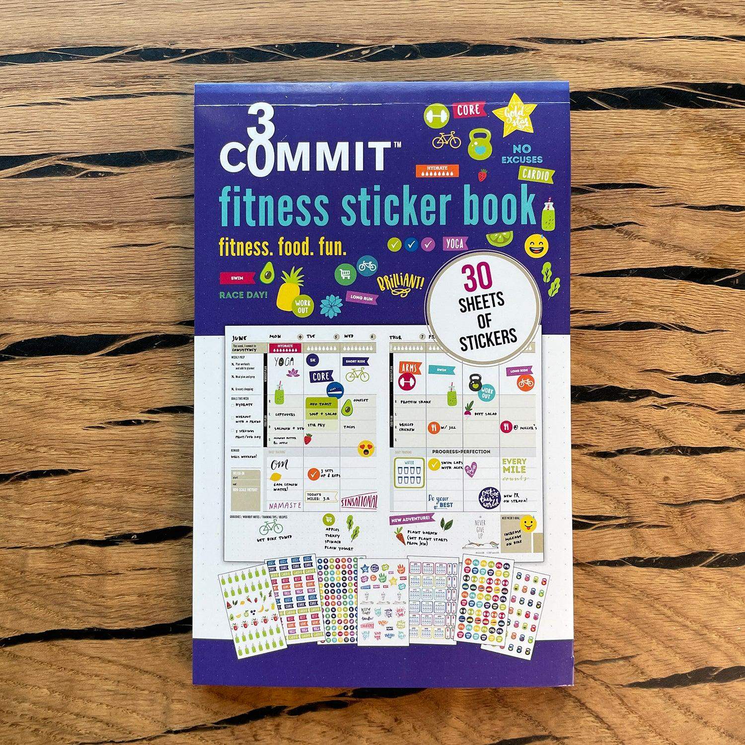 Fitness Sticker Book, Motivation for your Fitness Journal - Commit30
