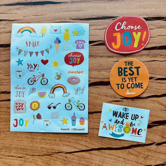 Limited Edition Stickers - Joy – Commit30