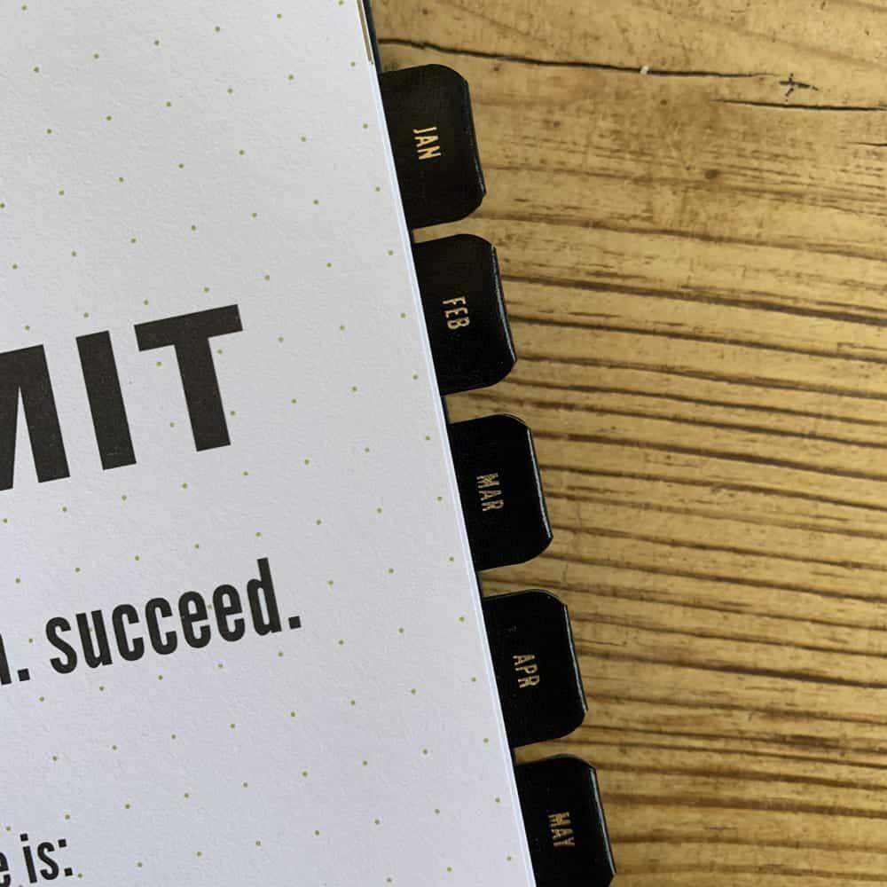 Leather Planner Tabs – Commit30